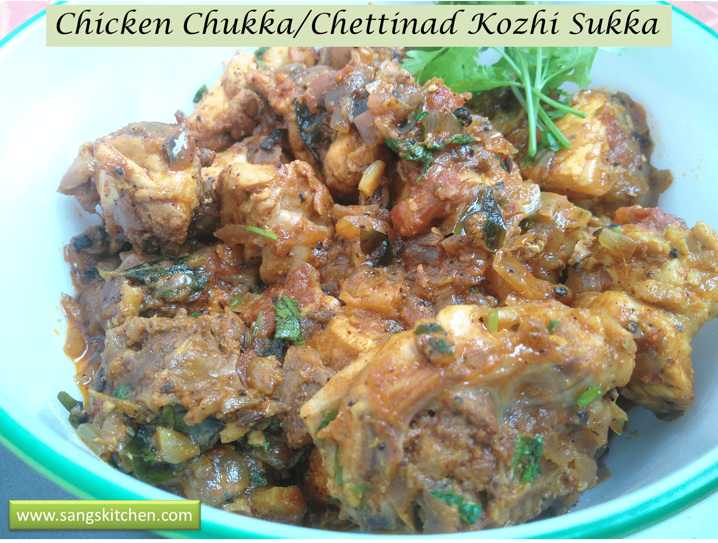 Chicken chukka dry | Chettinad chicken sukka recipe | sangskitchen