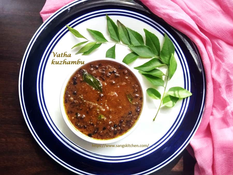 Vatha kuzhambu | Manathakkali vathal kulambu without onion and garlic